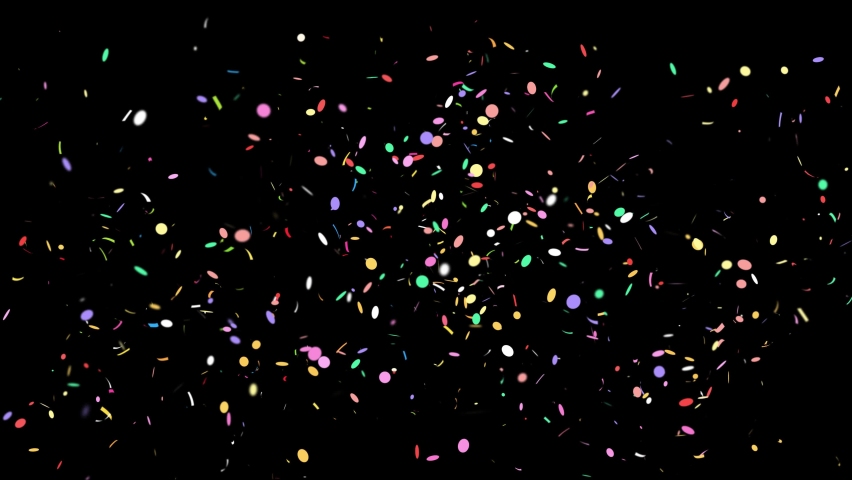 confetti party popper explosion animation 4k Stock Footage Video (100% ...