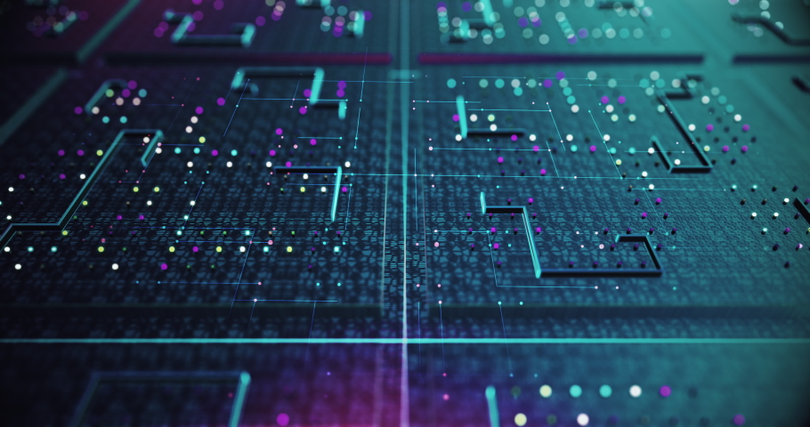 Close up High Tech Circuit Stock Footage Video (100% Royalty-free ...