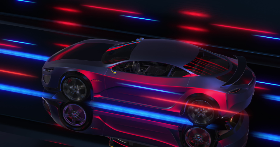 Super Fast Electric Car Racing On Stock Footage Video (100% Royalty ...