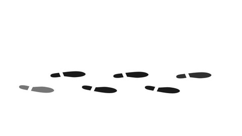 Footprints Walking Animation Stock Footage Video (100% Royalty-free ...