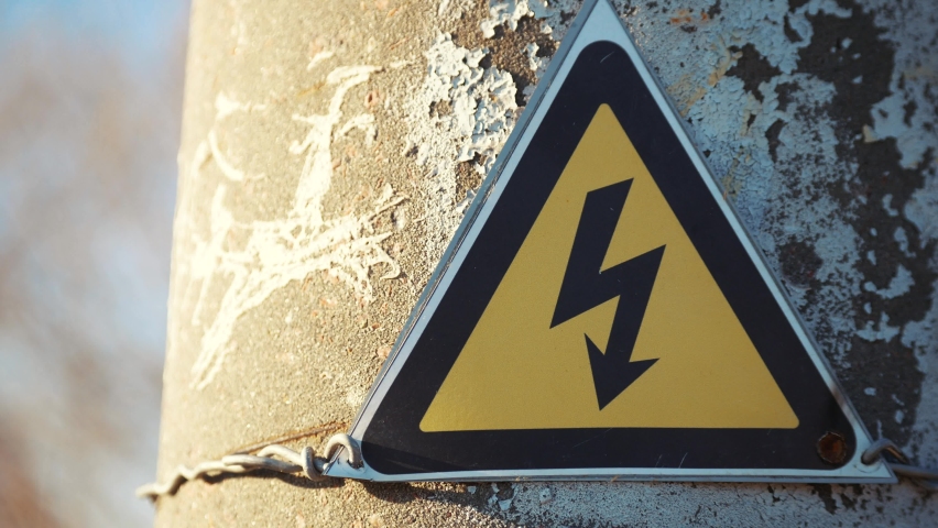 Yellow Triangle Warning Sign Stock Video Footage - 4K and HD Video ...