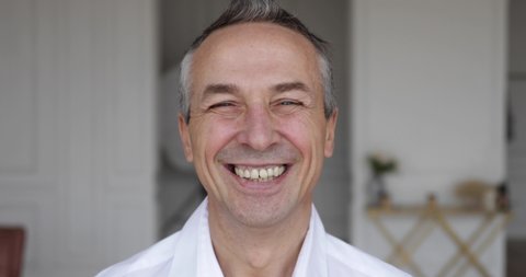 happy old man grey hair senior Stock Footage Video (100% Royalty-free ...