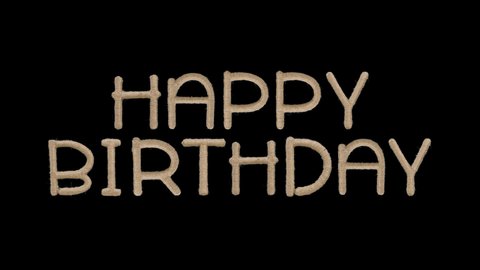Happy Birthday Written By Handmade Abc Stock Footage Video (100% ...