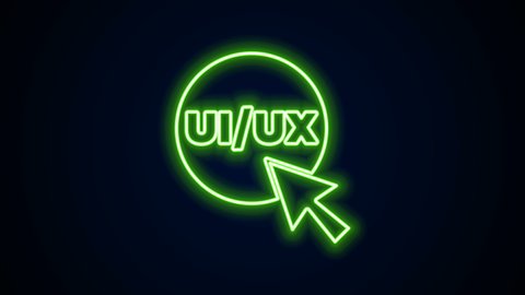 Glowing Neon Line Ui Ux Design Stock Footage Video (100% Royalty-free ...