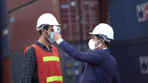 Labor Man Worker Wearing Protection Mask Stock Footage Video (100% ...