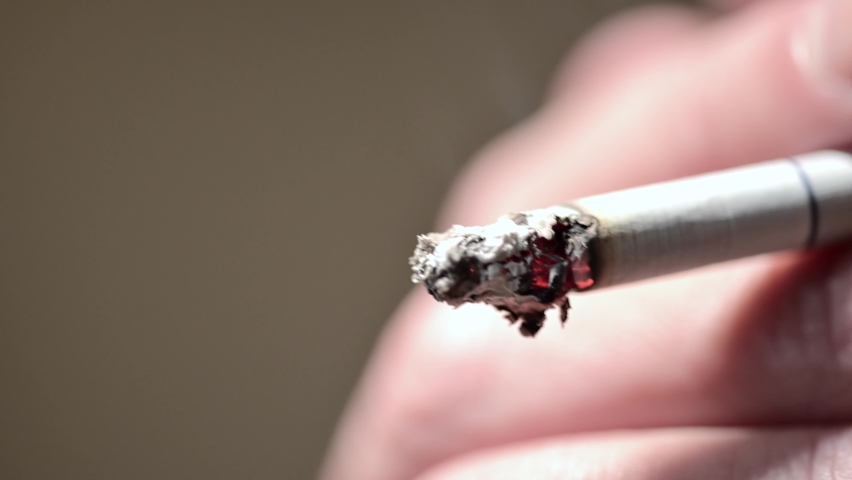 Close-up of a Smoldering Cigarette Stock Footage Video (100% Royalty ...