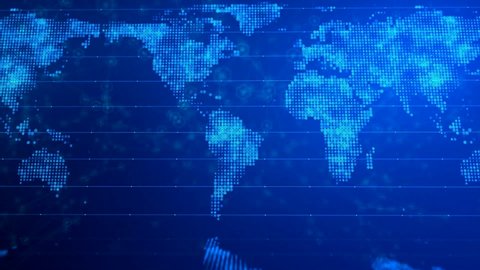 World Map News Studio Set Background Stock Footage Video (100% Royalty ...