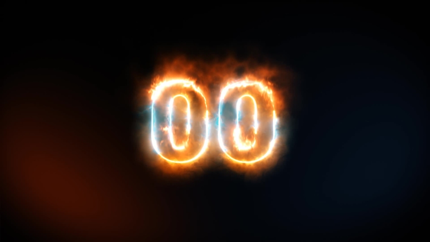 Realistic Fire Countdown, Saber Light Stock Footage Video (100% Royalty ...