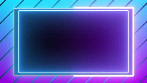 Neon Lights Motion Loops Square Circular Stock Footage Video (100% ...