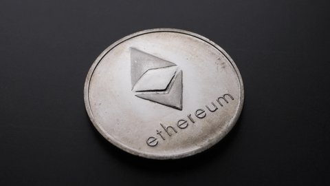 Rotating Ethereum Coin 4k Loop Golden Stock Footage Video (100% Royalty ...