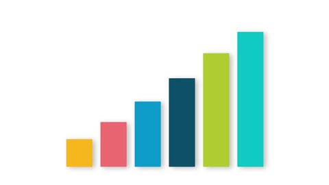 Colorful Growth Graph Business Growth Chart Stock Footage Video (100% ...