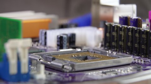 High Tech Process Installing Processor On Stock Footage Video (100% ...