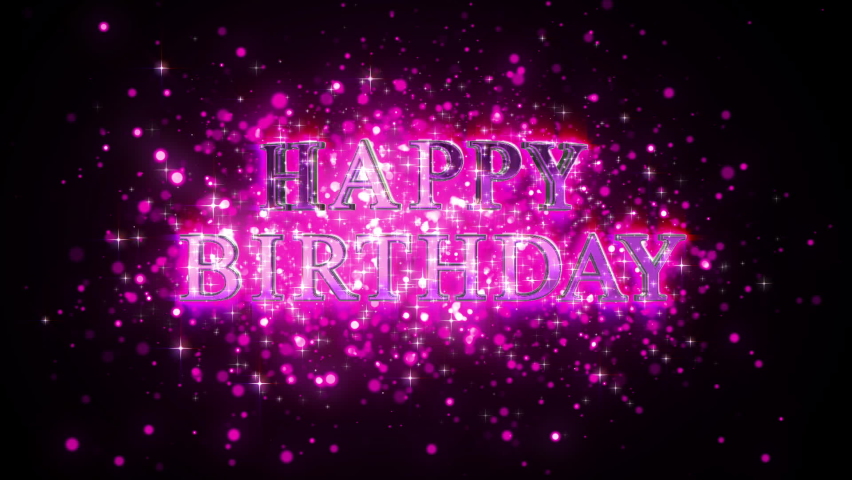 happy birthday title glow particle animation Stock Footage Video (100% ...