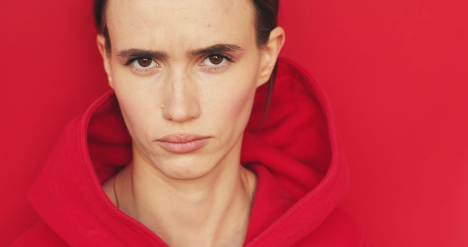 Angry, Sad Woman Saying No Stock Footage Video (100% Royalty-free ...