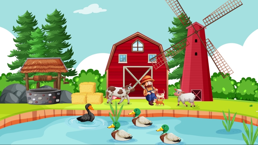 farm scene basic animation movement Stock Footage Video (100% Royalty ...