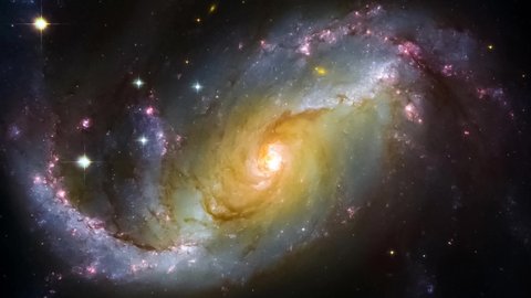 Spiral Galaxy Rotation Loop Millions Stars Stock Footage Video (100% ...