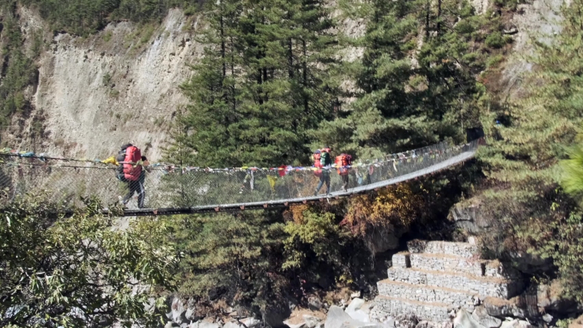Nepal Bridge Stock Video Footage - 4K and HD Video Clips | Shutterstock