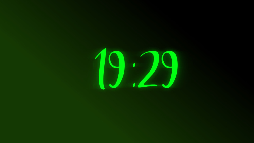 glowing countdown timer green color Stock Footage Video (100% Royalty ...