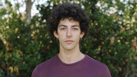 Joy Lightheartedness Young Serious Man Changes Stock Footage Video (100 ...