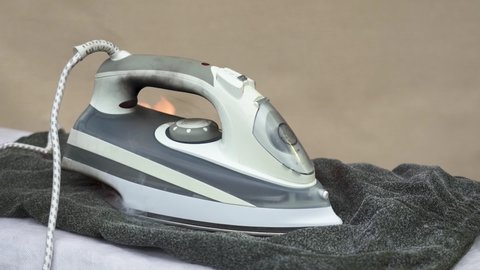 Smoke Coming Under Hot Iron Fire Stock Footage Video (100% Royalty-free ...