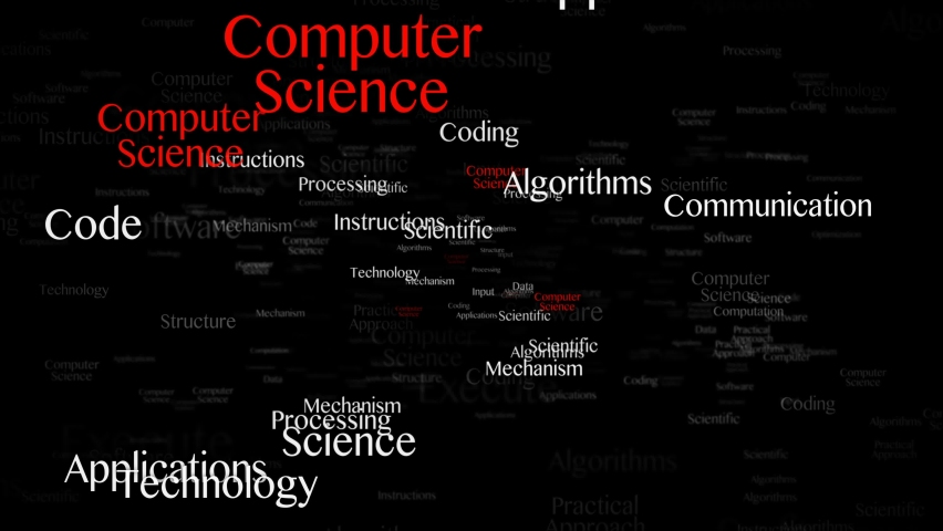 computer science keywords animation background loop Stock Footage Video ...