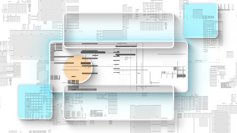 Geometric Abstract Technical Shapes Animation Seamless Stock Footage ...