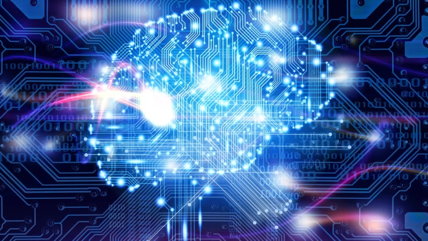 Cyberbrain a Stream of Luminous Stock Footage Video (100% Royalty-free ...