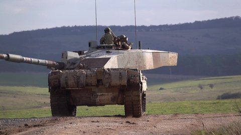 military tank driving towards camera Stock Footage Video (100% Royalty ...