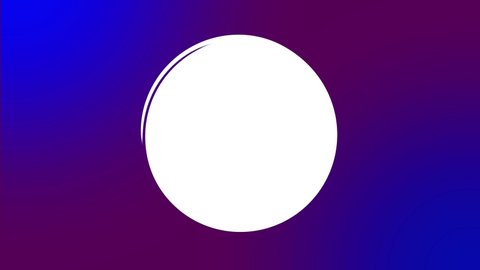 White Circle Popup 2d Animation Bright Stock Footage Video (100% ...