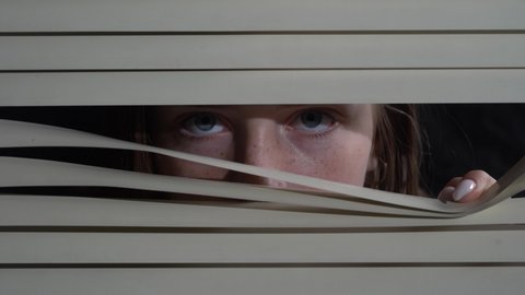 Close Front Portrait Indoors Young Girl Stock Footage Video (100% ...