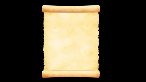 Old Curled Paper Animation Movie Alpha Stock Footage Video (100% ...