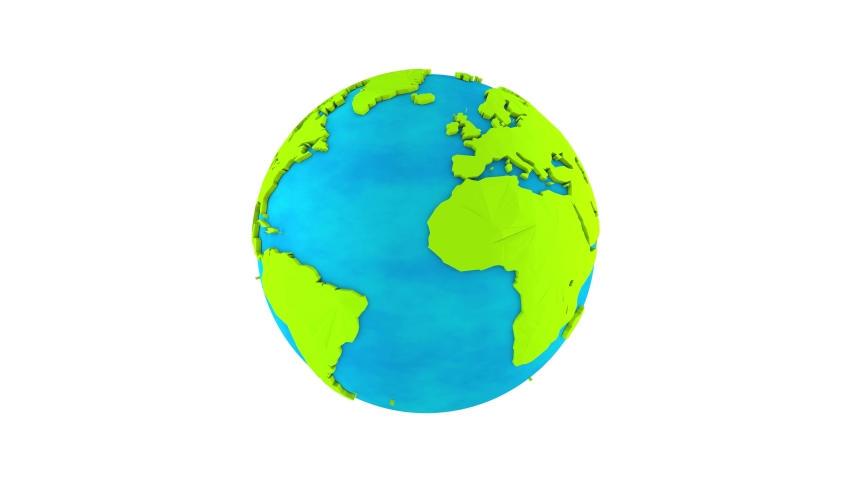 Rotating Earth Animation 3d Rendering Stock Footage Video (100% Royalty ...