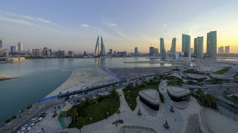 Manama Bahrain 27 December 2019 Aerial Stock Footage Video (100% ...