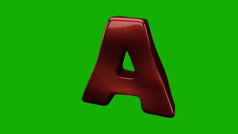Alphabet Green Screen Green Background Stock Footage Video (100% ...