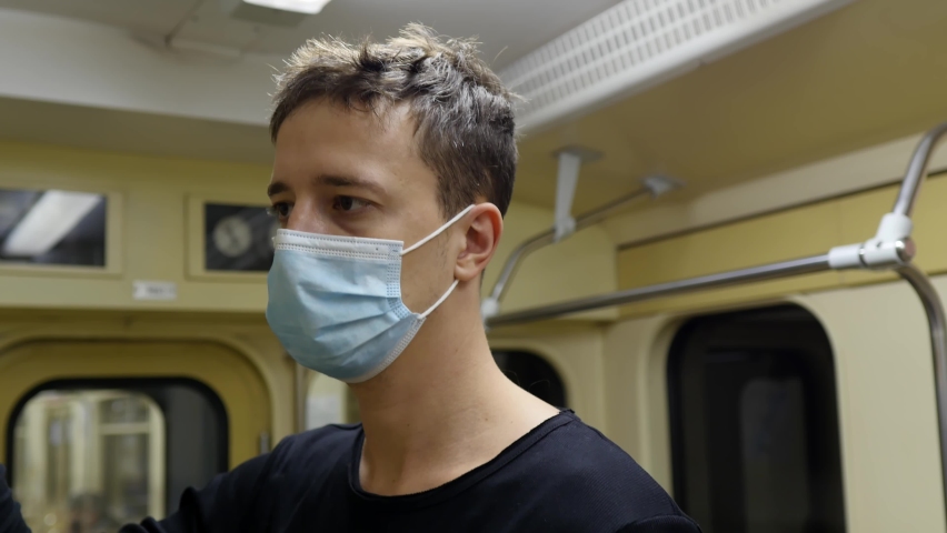 Masked Passenger Transport Covid19 Face Mask Stock Footage Video (100% ...