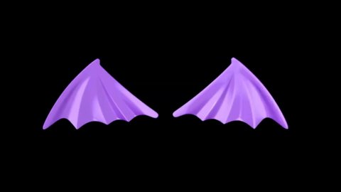 Devil Wings On Black Background 4k Stock Footage Video (100% Royalty ...