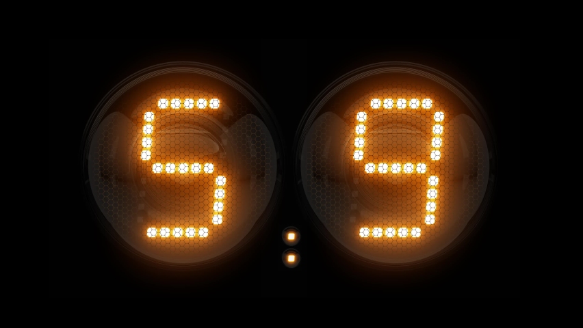 Countdown Countdown 60 Seconds 1 Stock Footage Video 100 Royalty