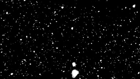 Natural Snow Falling Isolated On Black Stock Footage Video (100% ...