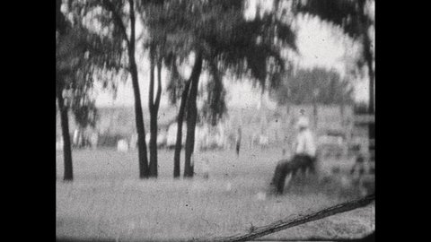 1940s Distant Closeup Views Circus Sideshow Stock Footage Video (100% ...