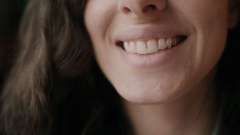 Woman Toothy Smile Stock Footage Video (100% Royalty-free) 1064482408 ...