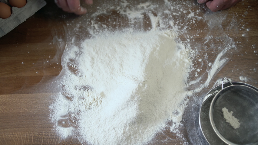 Top View Male Chefs Hands Collecting Stock Footage Video (100% Royalty ...