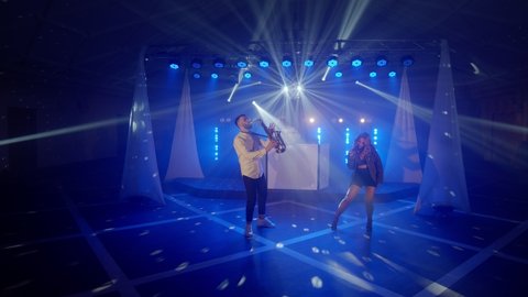 Musical Band Group Three People Playing Stock Footage Video (100% ...