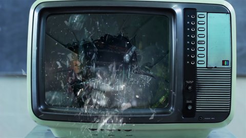 Green Screen Retro Television Exploding Classroom Stock Footage Video ...