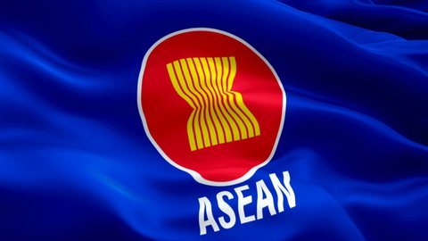 Asean Waving Flag National 3d Association Stock Footage Video (100% ...