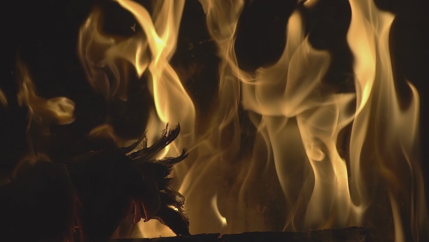 detail burning object fire slow motion Stock Footage Video (100% ...