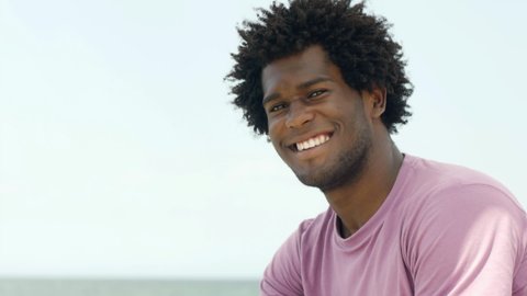 Portrait Young Handsome Man Smiling Outdoor Stock Photo (Edit Now ...