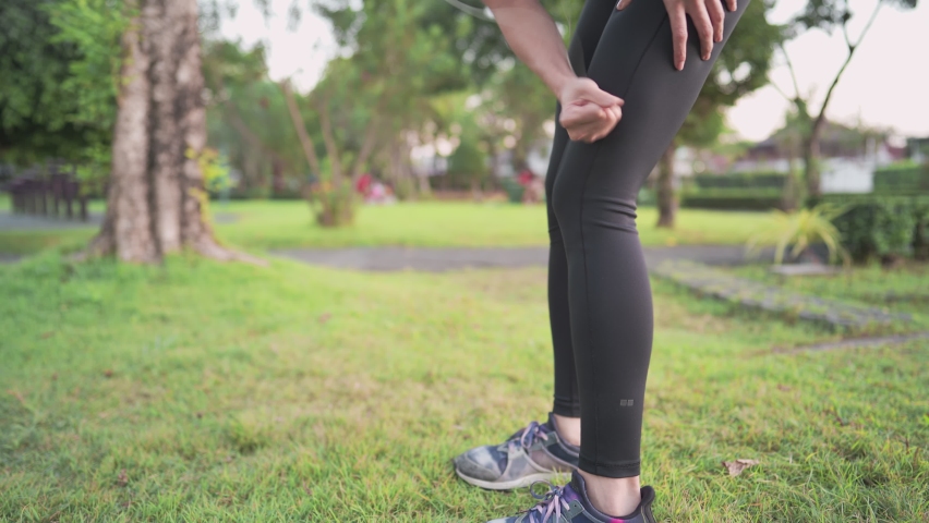 lower body part young woman bending Stock Footage Video (100% Royalty ...