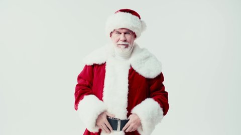 Strict Santa Claus Talking Wagging Finger Stock Footage Video (100% ...
