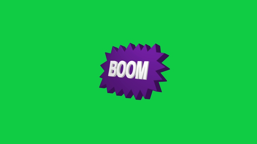 Boom Blank Template Comic Text Stock Video Footage - 4K and HD Video ...