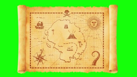 Treasure Map Vector Stock Vector (Royalty Free) 49342441